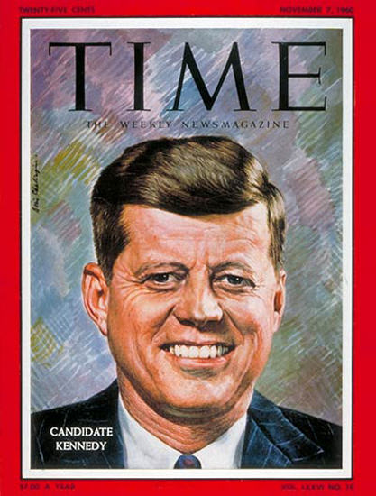 1960-11 John F Kennedy 1 Copyright Time Magazine | Mad Men Art ...