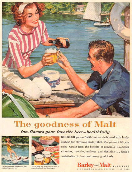 Barley And Malt Institute Beer 1959 Riverside | Mad Men Art | Vintage ...