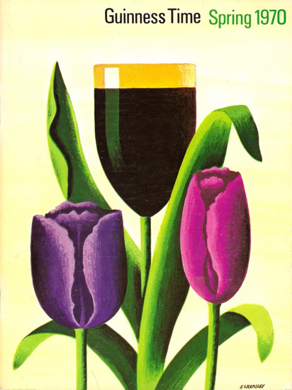 Guinness Time Spring 1970 Tom Eckersley | Mad Men Art | Vintage Ad Art ...
