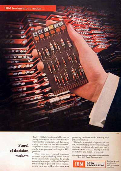 IBM 1955 Transistors IBM Data Processing Panel | Mad Men Art | Vintage ...
