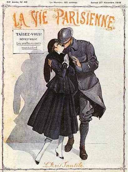 La Vie Parisienne 1915 L Avis Inutile Georges Leonnec Mad Men Art