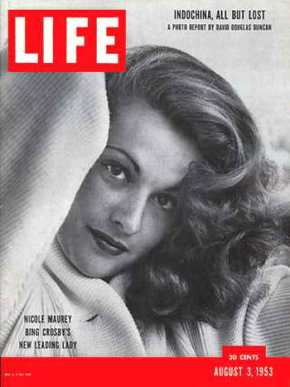 Life Magazine Copyright 1953 French Actress Nicole Maurey Mad Men Art Vintage Ad Art Collection