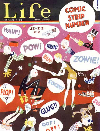 Roaring 1920s John Held Jr Life Cover Comic Strip 1927-02-03 Copyright ...